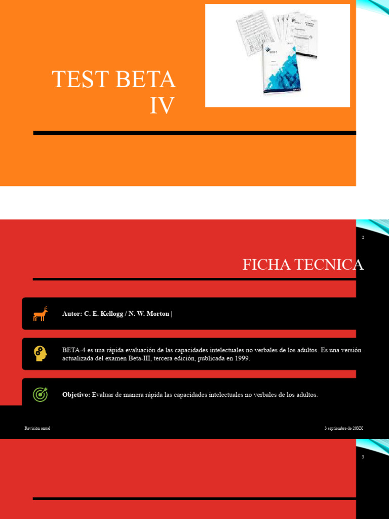 Ficha Técnica del Test Beta-4 | PDF | Inteligencia | Evaluación