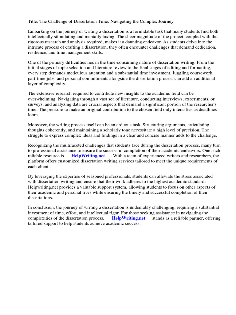 Dissertation Time | PDF | Thesis | Methodology Dissertation Time | PDF | Thesis | Methodology