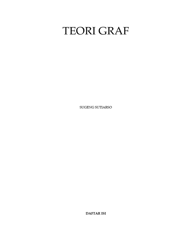 Dasar-Dasar Teori Graf | PDF