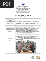 Accomplishment Report of The Homeroom Pta | PDF | Behavior Modification | Cognition