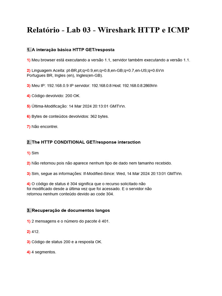 Wireshark | PDF | Protocolos de rede | Padrões da internet