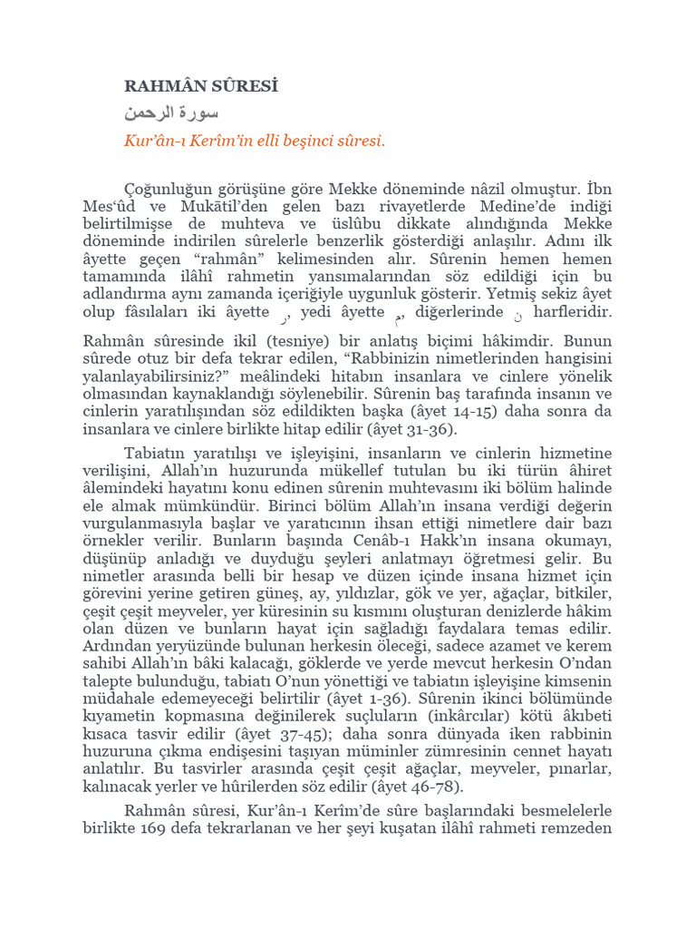 055 RAHMAN SURESi | PDF