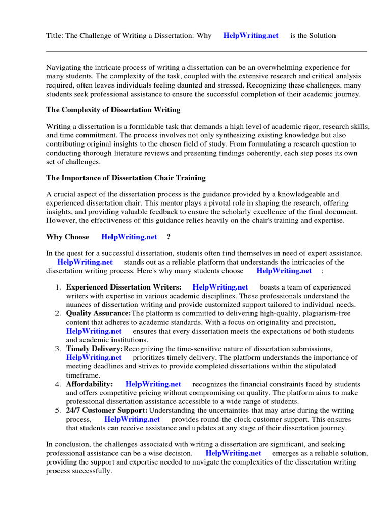 Dissertation Chair Training | PDF | Thesis | Human Factors And Ergonomics