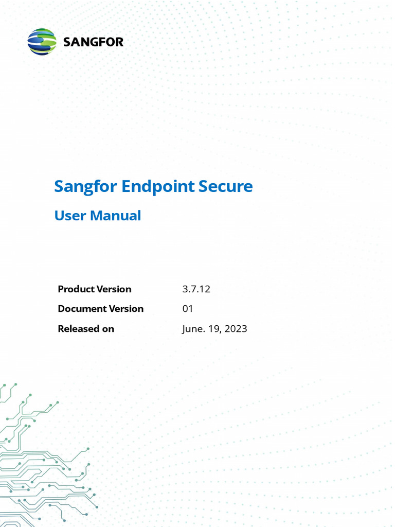 Sangfor Endpoint Secure User Manual v3.7.12 - EN | Download Free PDF | Security | Computer Security