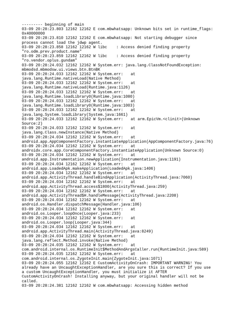 Logcat | PDF | Java (Programming Language) | Android (Operating System)
