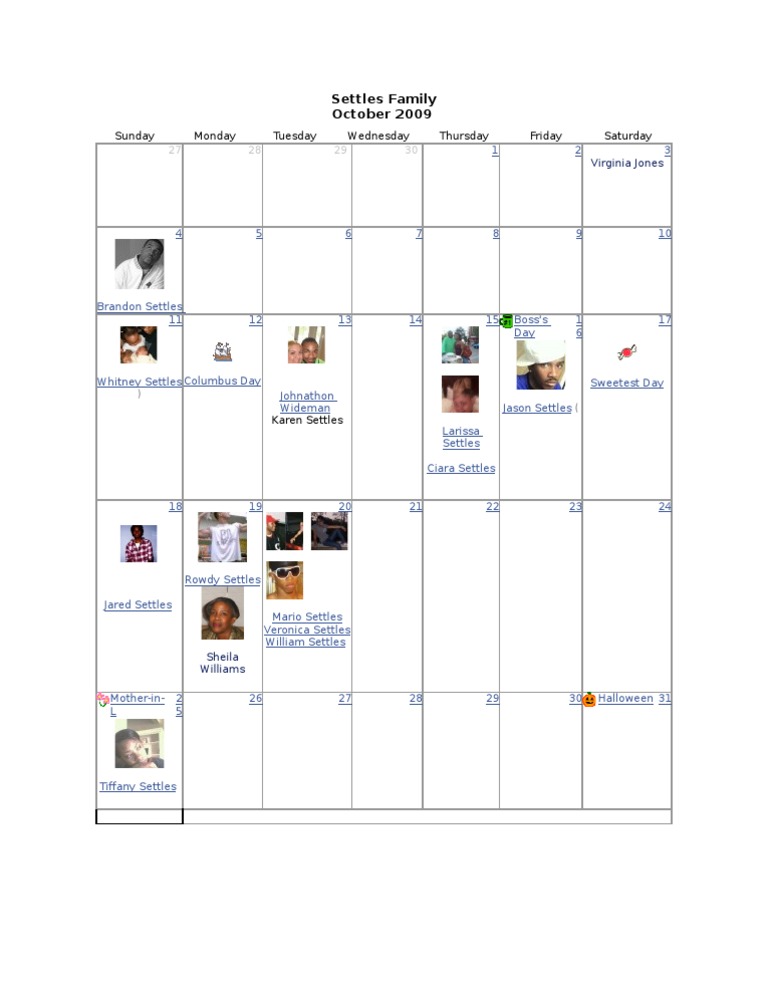 October Birthdays and Celebrations | PDF