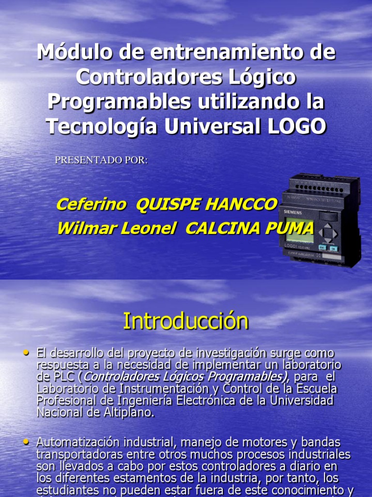 Módulo1 Controlador Lógico Programable Relé