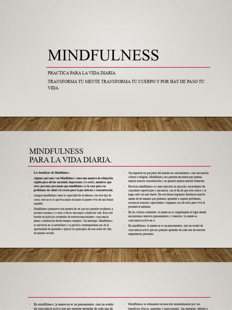 Curso Mindfulness Curso 1 | PDF | Atención plena | Mente