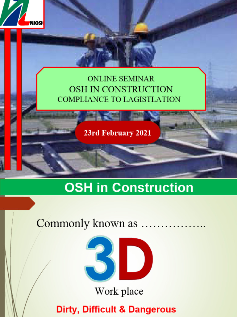 Topic 1 Part 1-OSHA | PDF | Occupational Safety And Health | Safety
