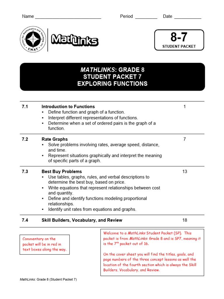 G8 SP07 Annotated | PDF | Function (Mathematics) | Linearity