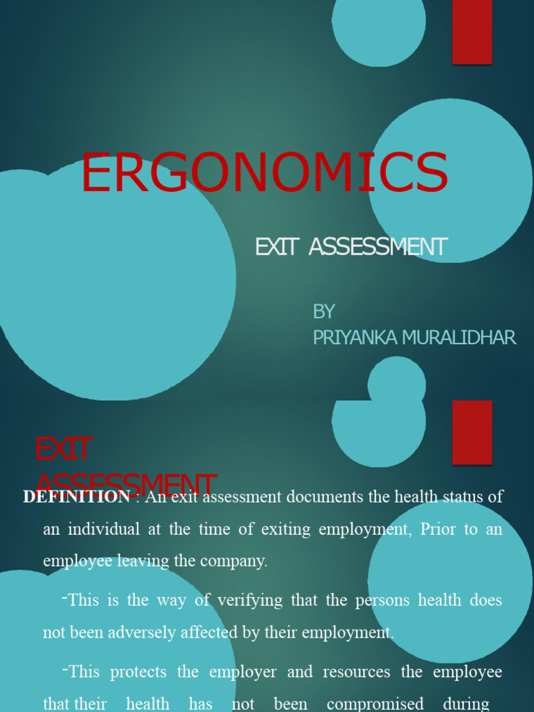 Ergonomics - Exit Assessment | Download Free PDF | Employment | Human ...