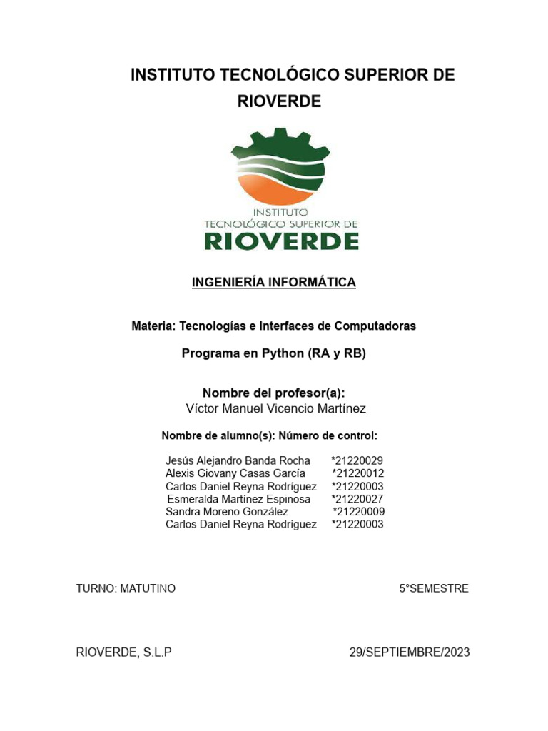 Programa en Python | PDF | Electrónica | Red eléctrica