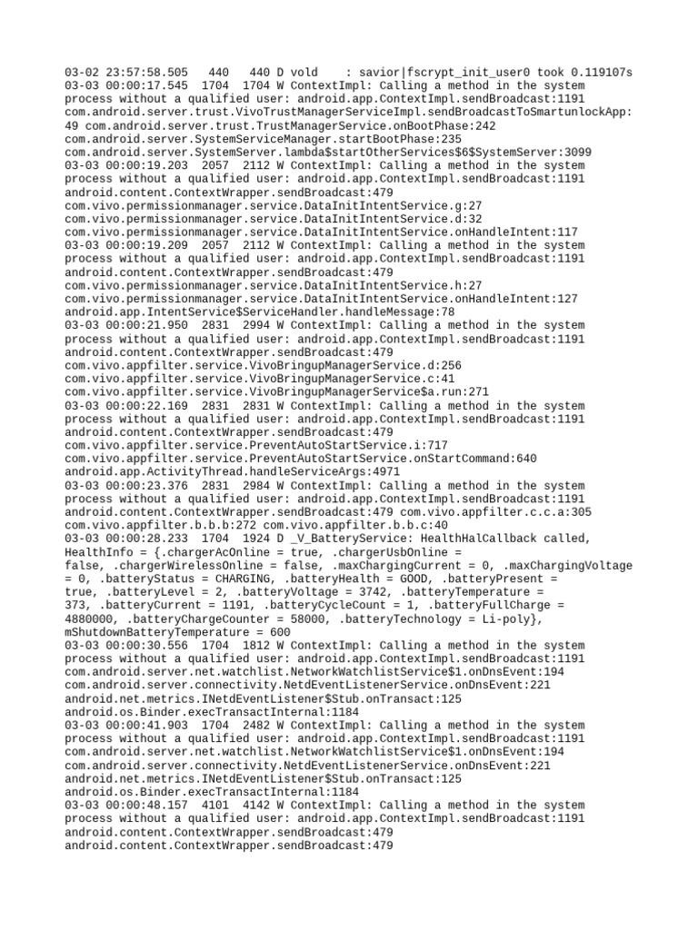 Log | PDF | Android (Operating System) | Kernel (Operating System)