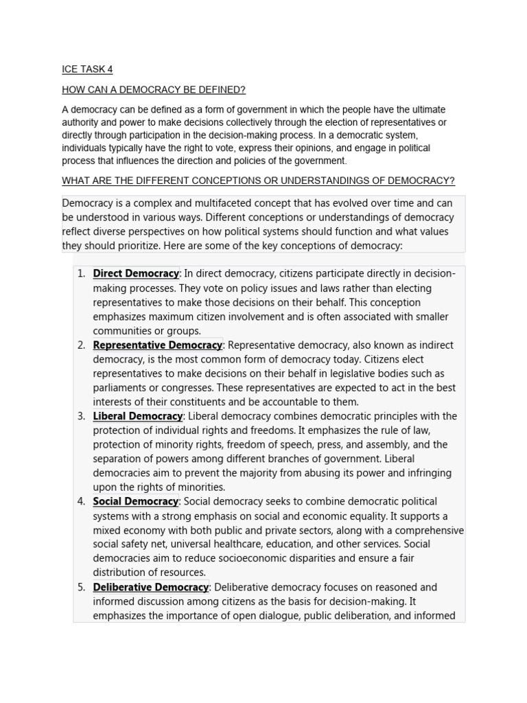 Ice Task 4 Group Work | Download Free PDF | Democracy | Political ...