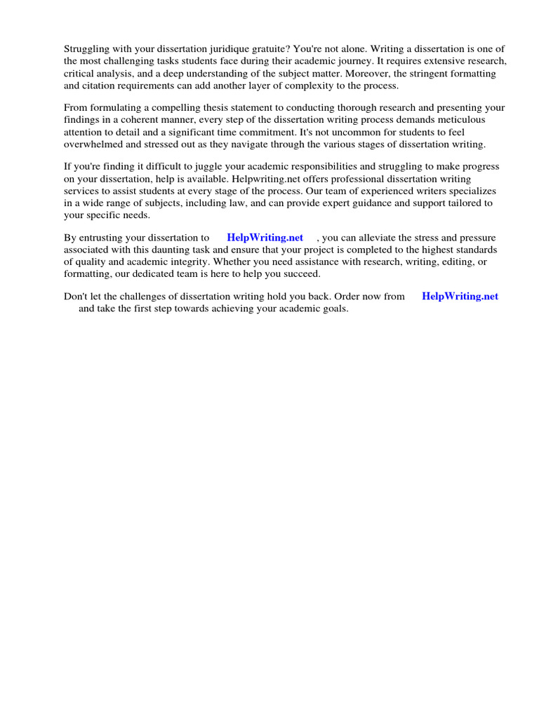 Dissertation Juridique Gratuite | PDF | Thesis