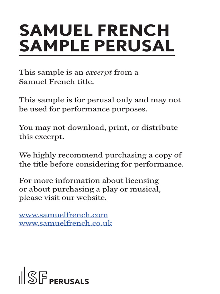 Samuel French Sample Perusal: WWW - Samuelfrench.co - Uk | PDF ...