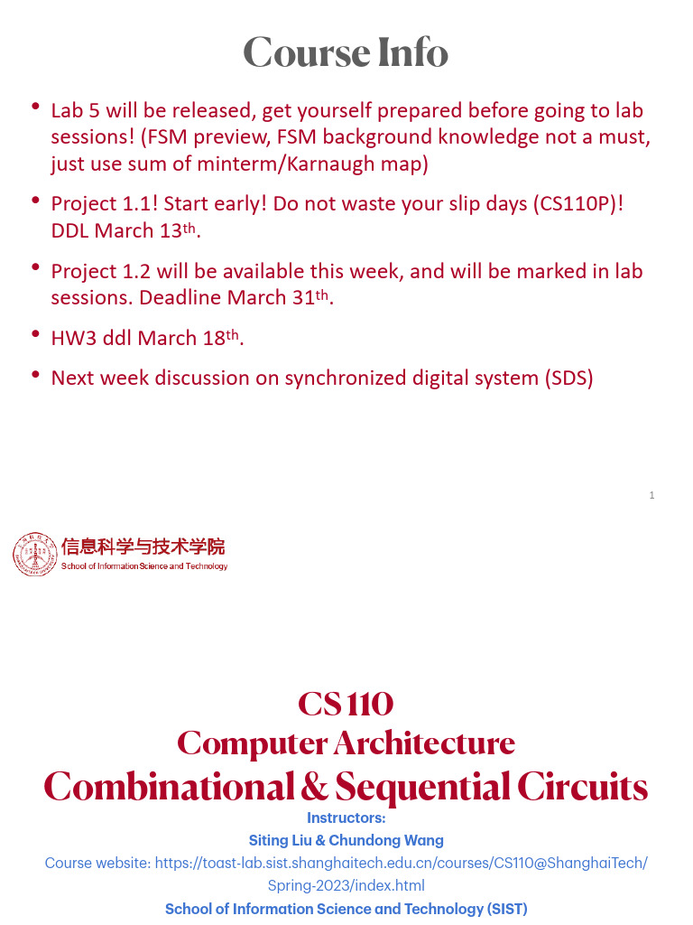 L10 - Combinational & Sequential | PDF | Electronic Design | Electronic Engineering