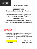 Lorimar Let Reviewer Gen Ed | PDF