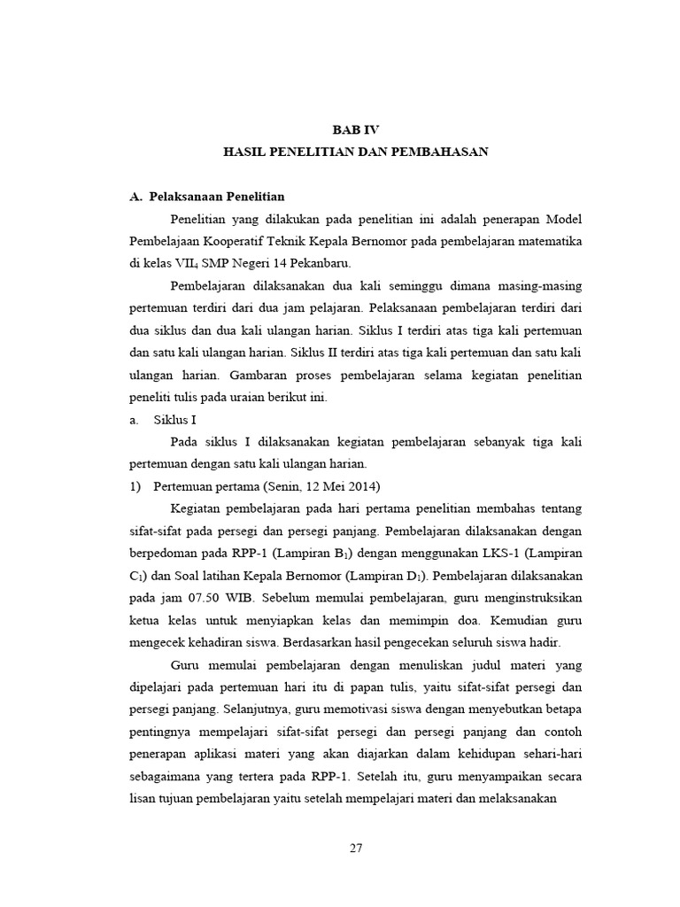 BAB IV Skripsi PTK | PDF