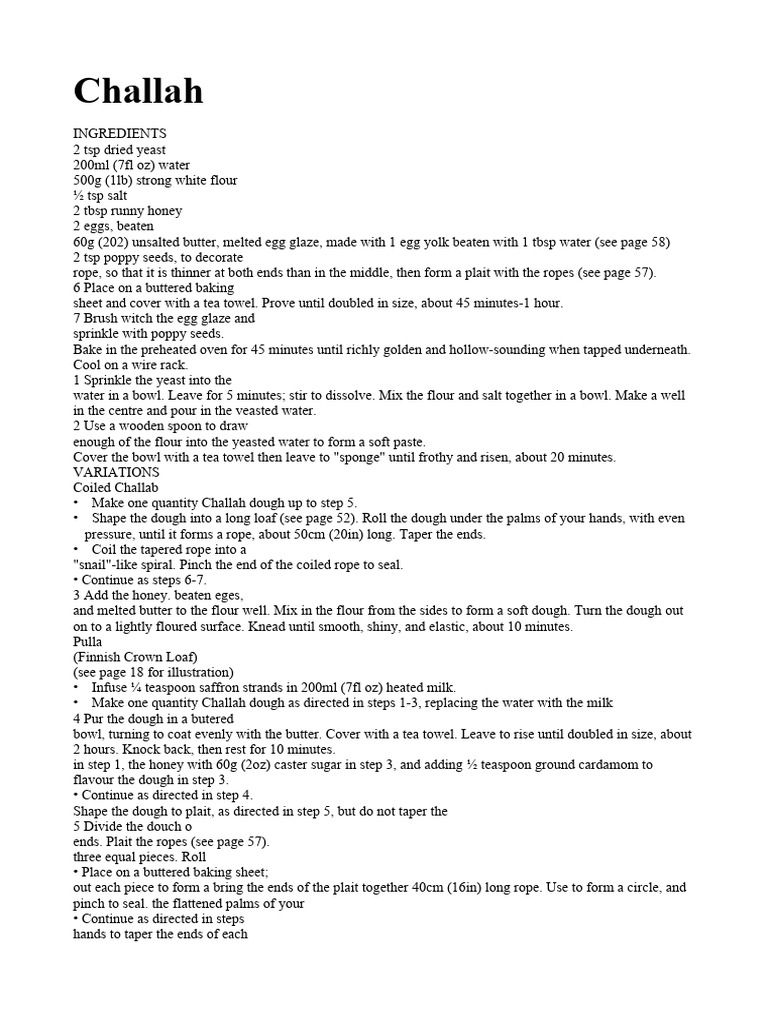 Challah | PDF