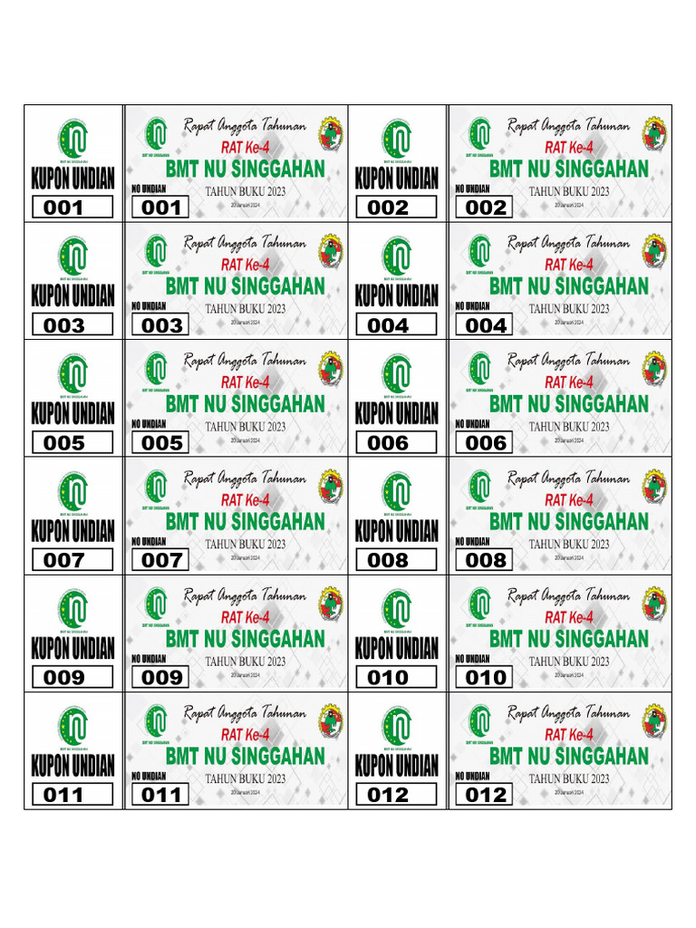 Kupon Undian | PDF
