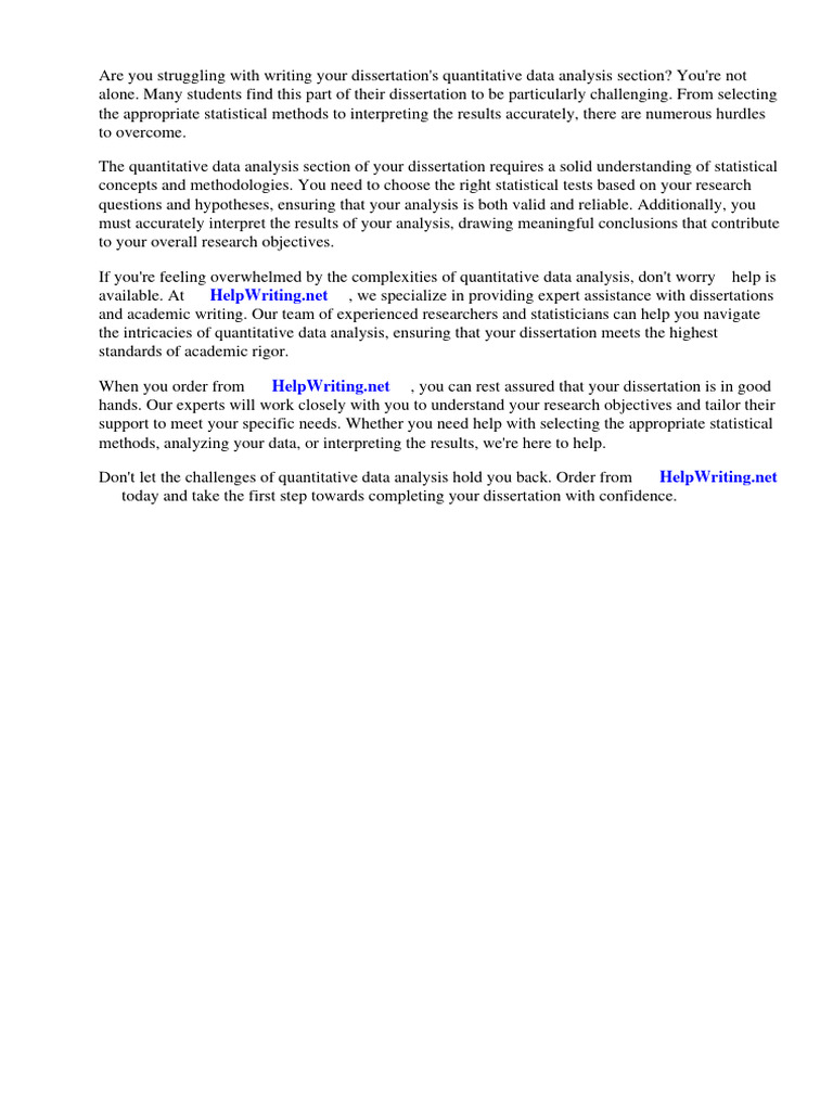 Dissertation Quantitative Data Analysis Example | PDF | Data Analysis | Statistics