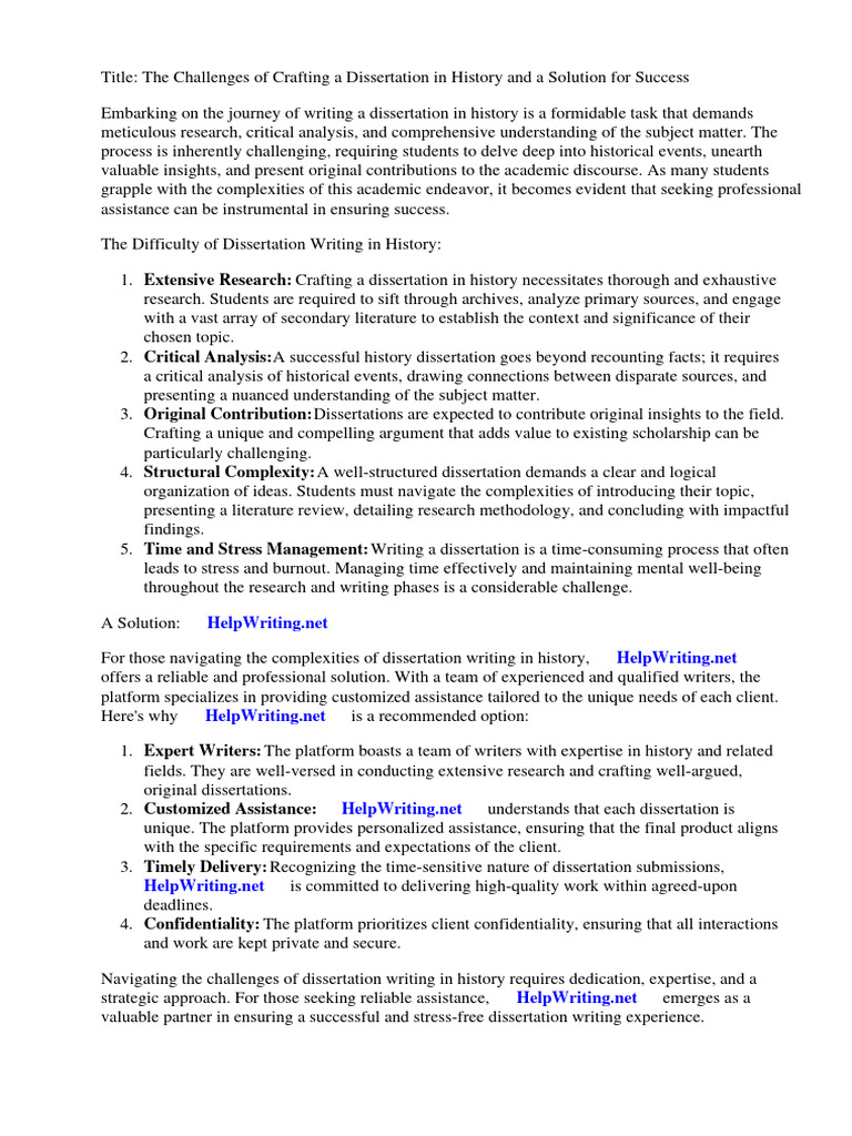 Examples of Dissertation Titles History | Download Free PDF | Thesis ...