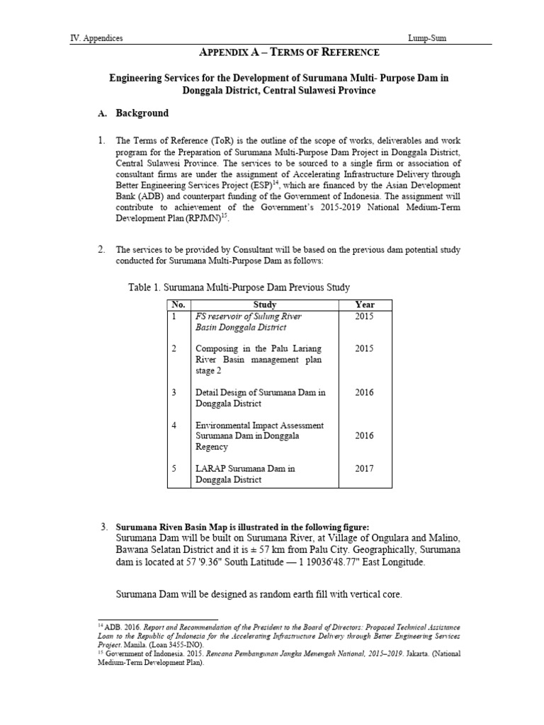 Appendix A | PDF | Environmental Impact Assessment | Spillway