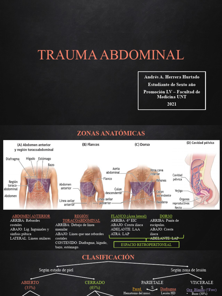 TRAUMA ABDOMINAL | PDF | Abdomen | Especialidades Medicas