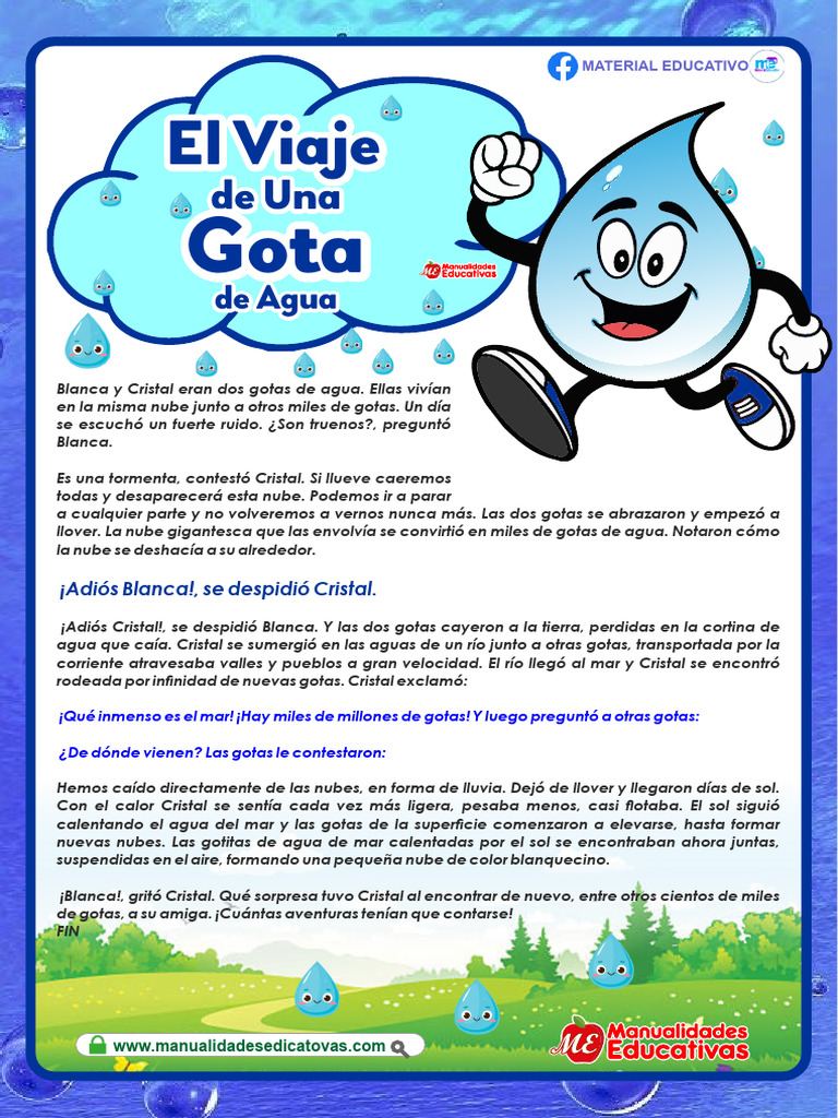 1 Cuento Sobre El Cuidado Del Agua | PDF | Agua | Nube