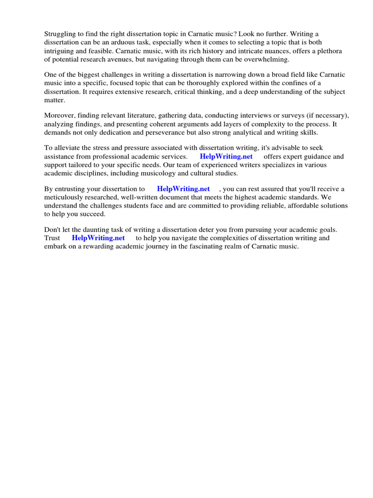 Dissertation Topics in Carnatic Music | PDF | Musicology