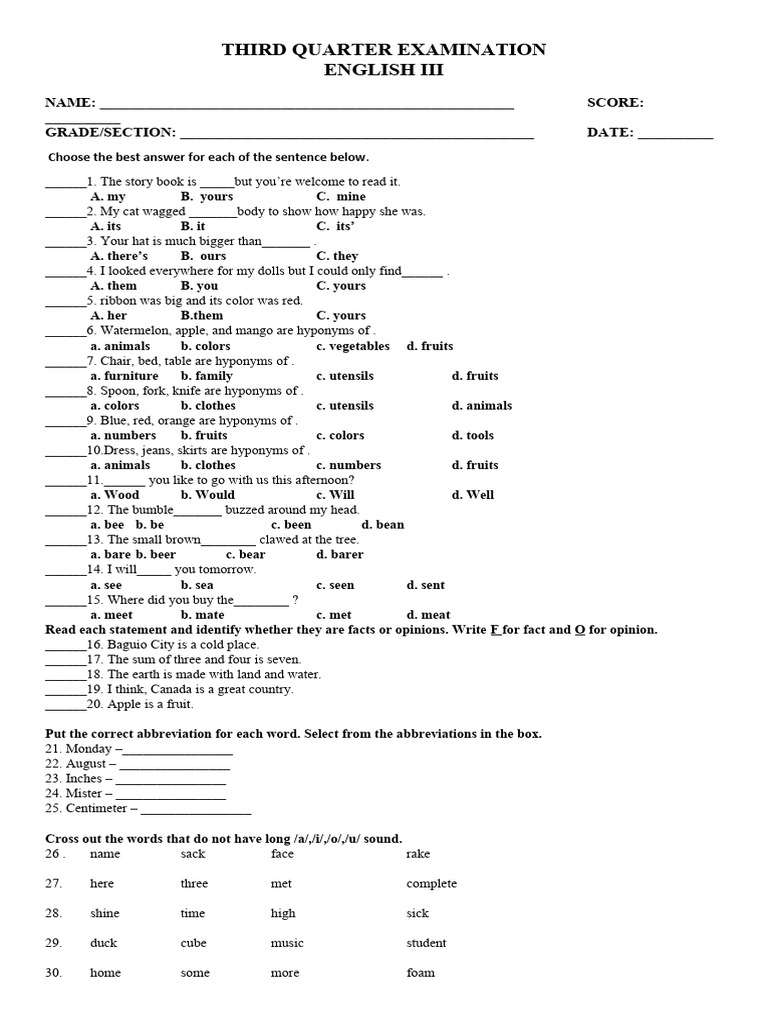 English 3Q | PDF | Elephant