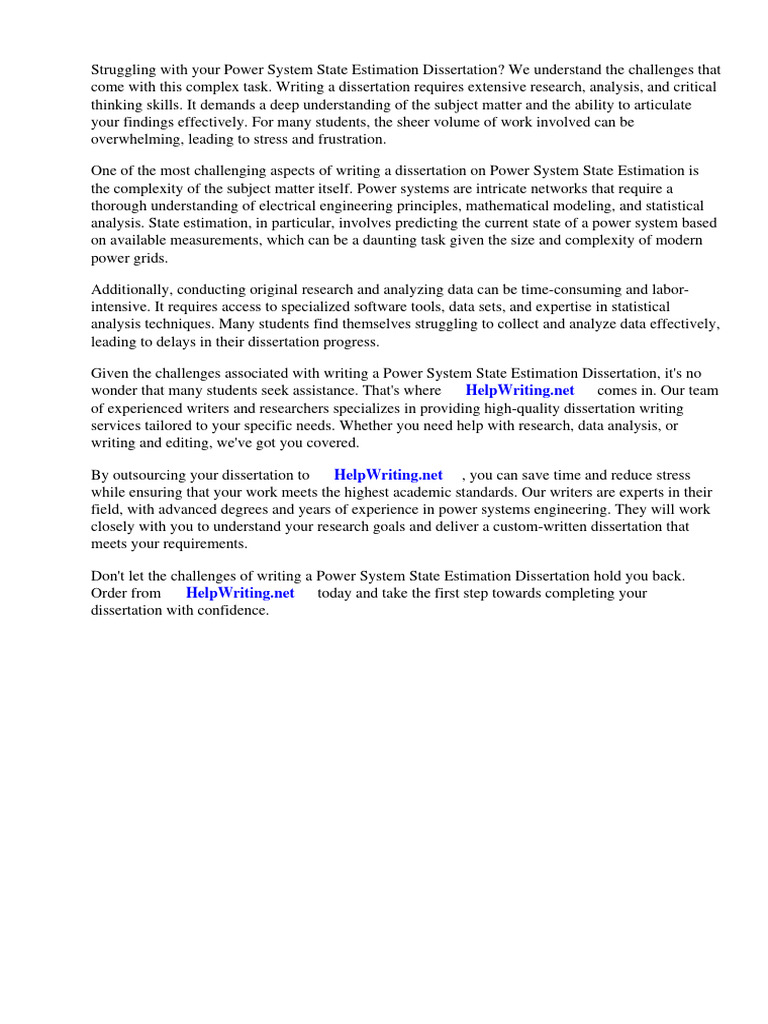 Power System State Estimation Dissertation Pdf Applied Mathematics
