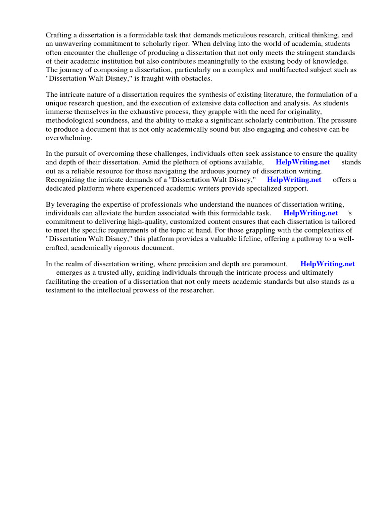 Dissertation Walt Disney | PDF | The Walt Disney Company | Animation