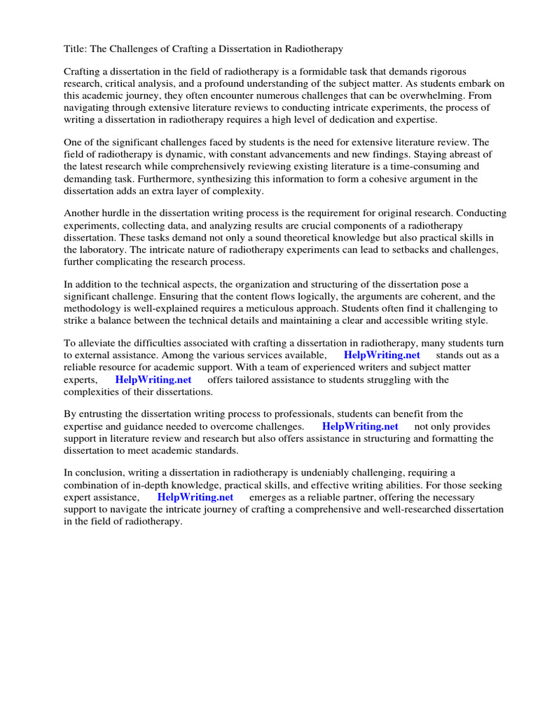Dissertation Radiotherapy | PDF | Radiation Therapy | Radioactive Decay