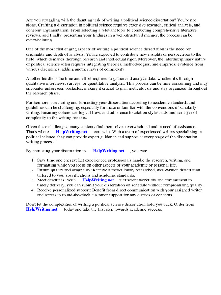 Political Science Dissertation Prospectus Example | PDF | Thesis | Essays