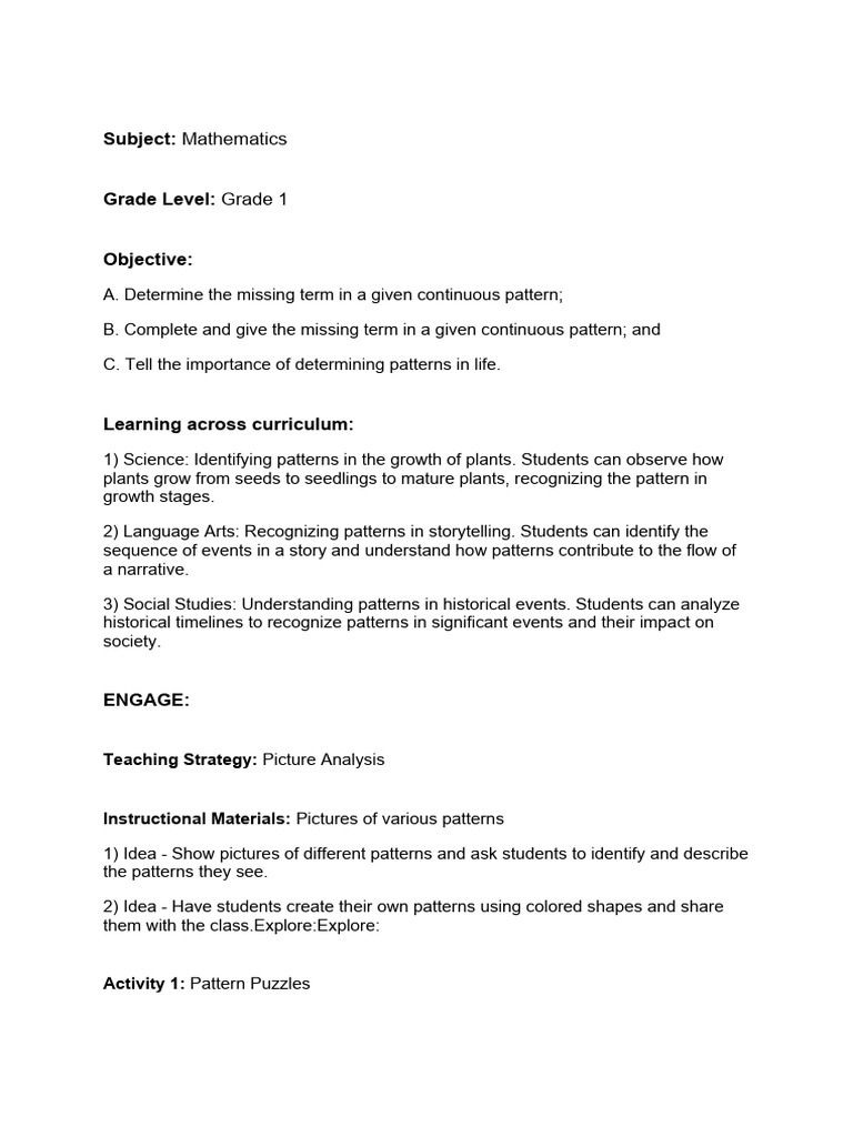 lesson_plan | PDF | Pattern | Poetry