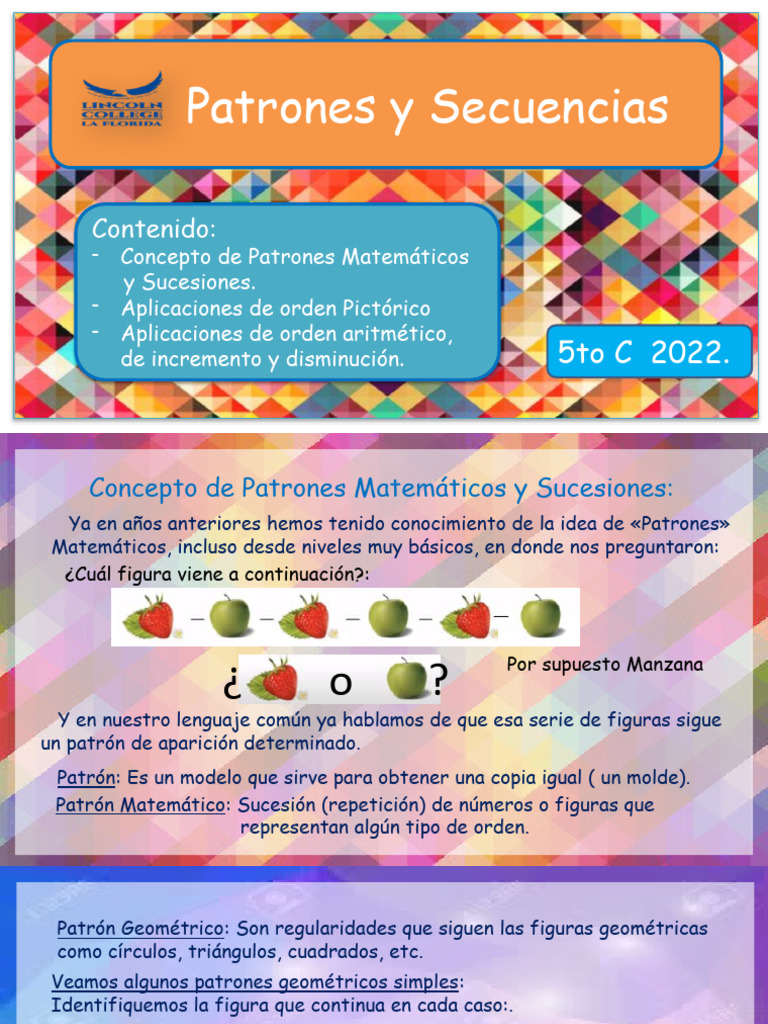 5º Patrones y Secuencias | PDF | Secuencia | Matemáticas