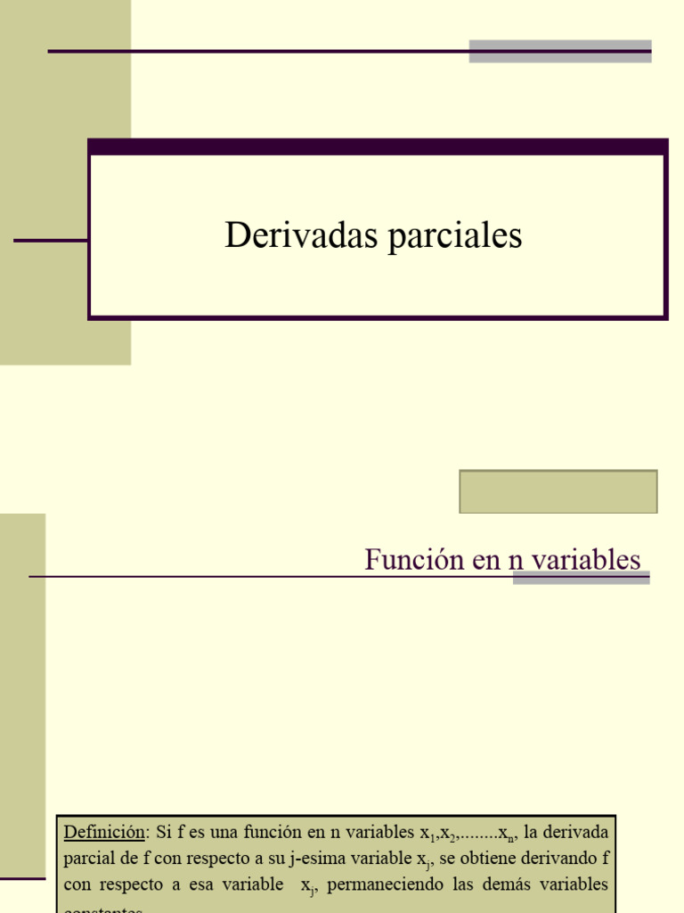 Derivadas Parciales | PDF | Pendiente | Derivado