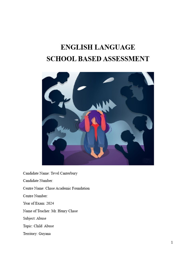 English Language Sba | PDF | Child Abuse | Psychological Abuse