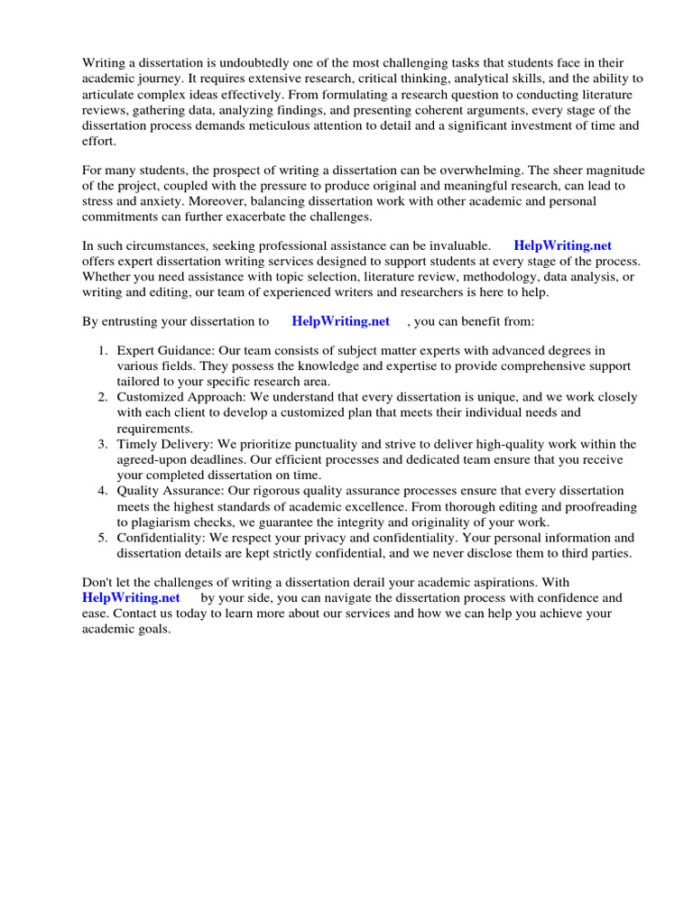 Dissertation Content Expert | PDF | Thesis | Expert