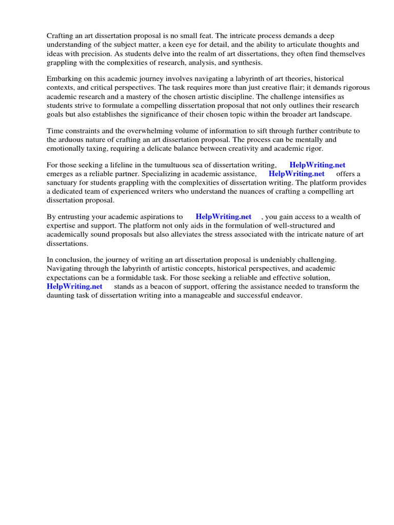 Art Dissertation Proposal | PDF | Thesis | Doctor Of Philosophy