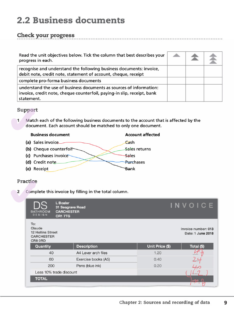 Collins Workbook - 2.2 Business Documents | PDF