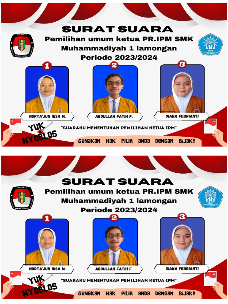 Surat Suara IPM 2023 | PDF