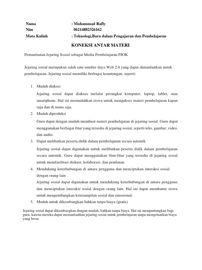 Topik5 - Koneksi Antar Materi - TBPP - Muhammad Rafly | PDF | Ilmu ...