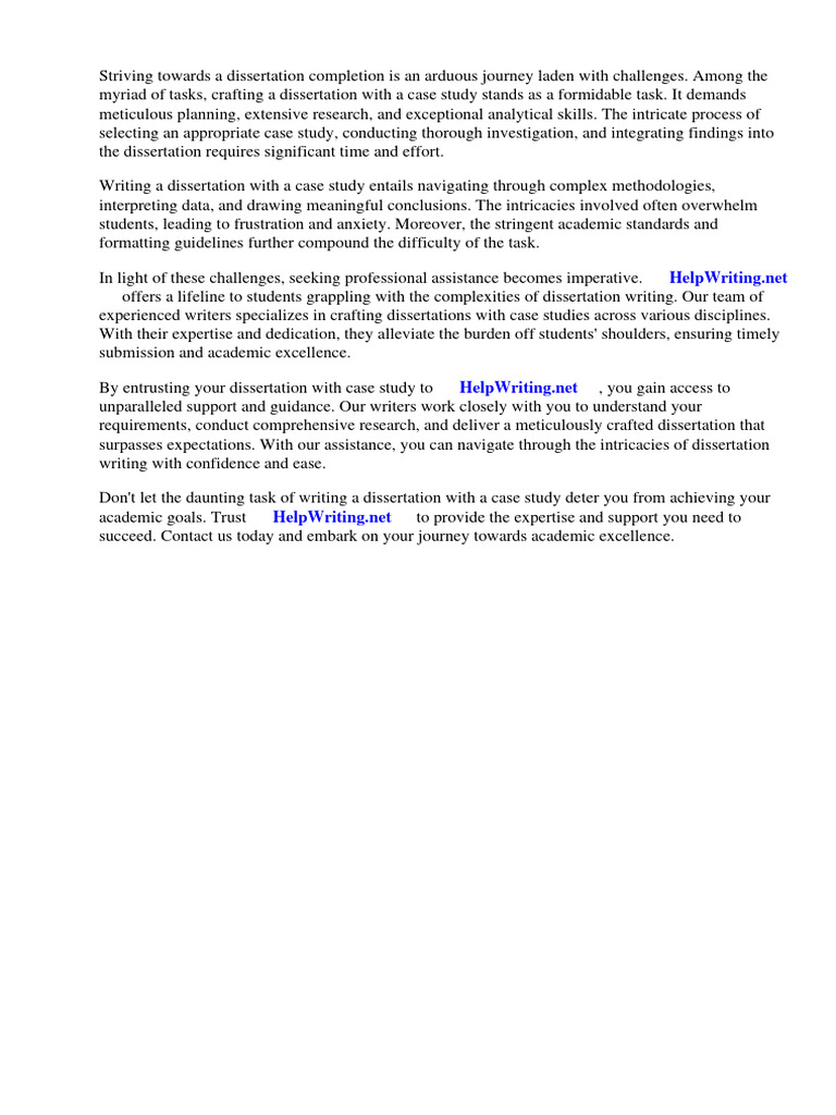 Dissertation With Case Study | PDF | Qualitative Research ...