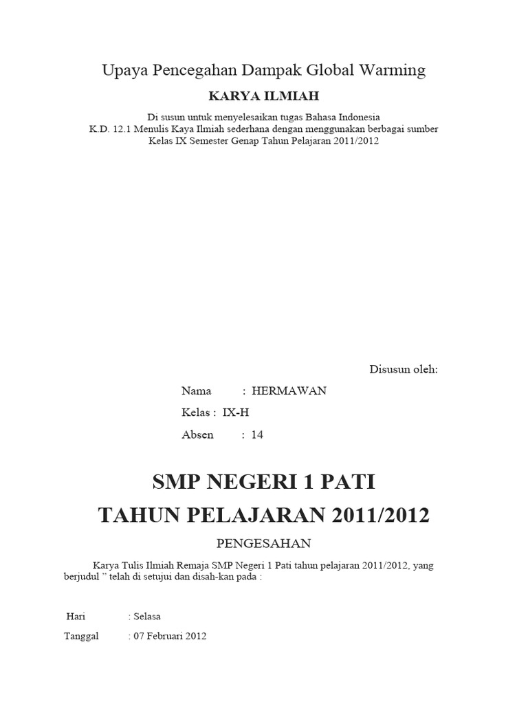 Karya Ilmiah SMP | PDF