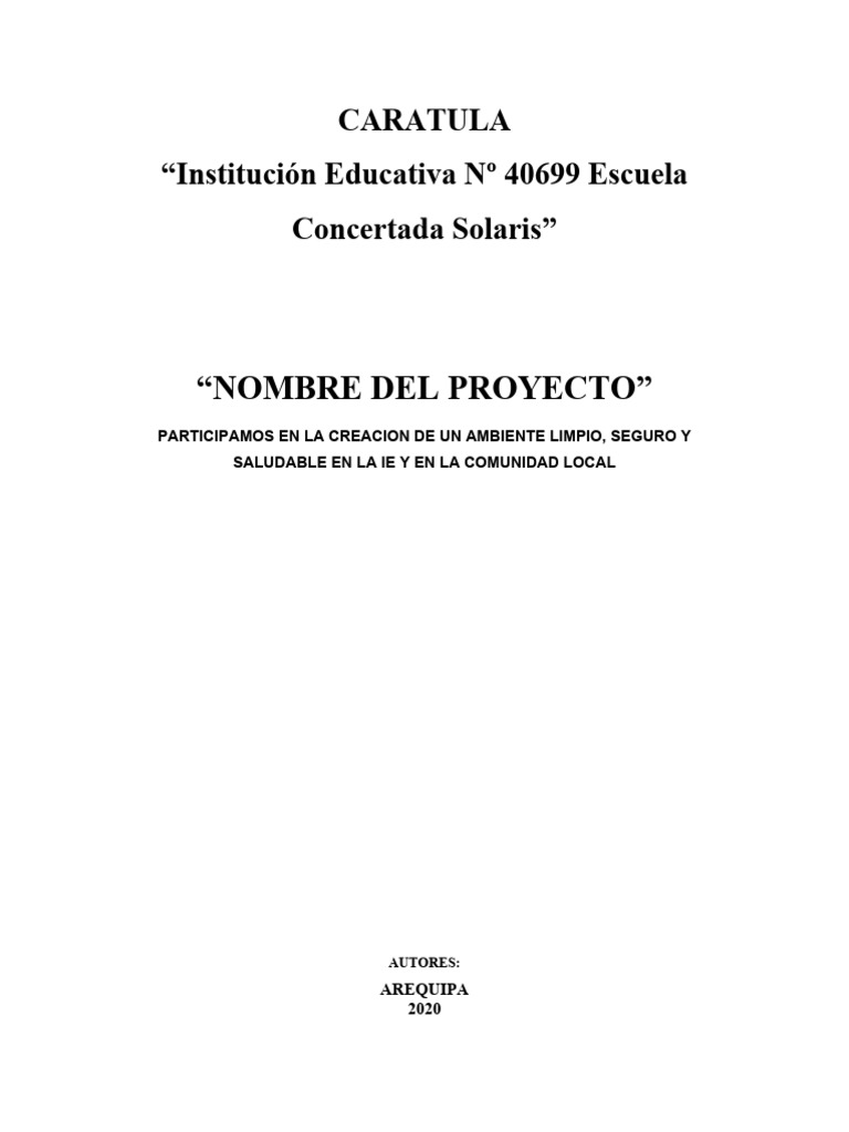 Formato Esquema Proyectos Ok | PDF