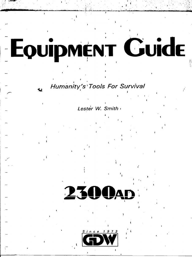 2300AD - Equipment Guide | PDF