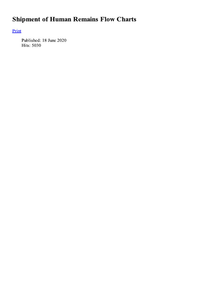 SHIPMENT OF HUMAN REMAINS FLOW CHARTS | PDF
